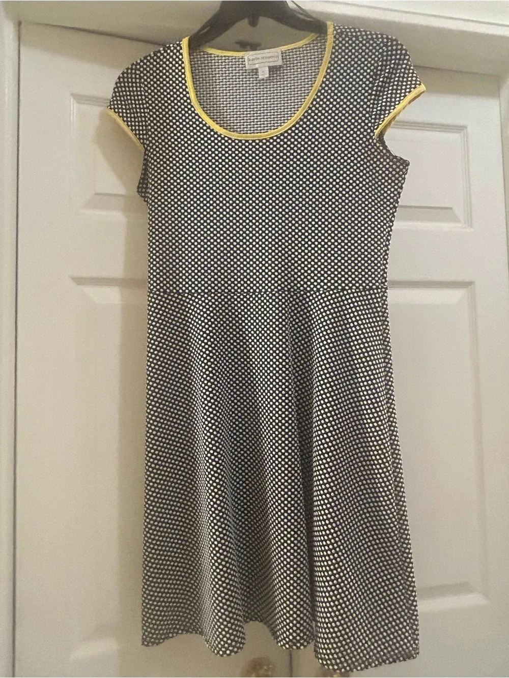 karin stevens | Dresses | Karin Stevens Black And White Polka Dot ...